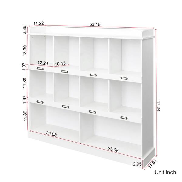 White 10-shelf Bookcase Display Bookshelves - Bed Bath & Beyond - 37828310