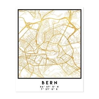 Bern Switzerland Bern Street Map Maps Minimal Urban Art Print/Poster ...