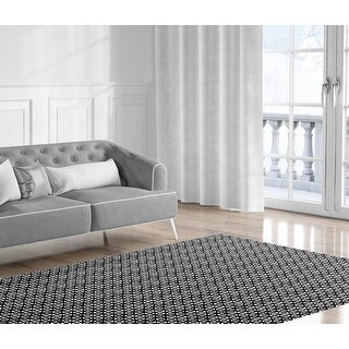 CARVED GRID BLACK Area Rug by Kavka Designs - Bed Bath & Beyond - 28963382