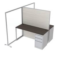Modular 2-Person Office Cubicle Workstations with Storage 5 x 8 x 65"H ...