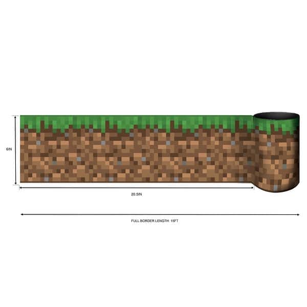 Minecraft Iconic Grass Peel and Stick Wallpaper Border by RoomMates ...
