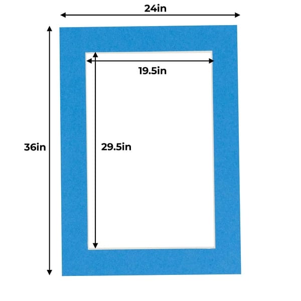24x36 Mat for 20x30 Photo - Bay Blue Matboard for Frames Measuring 24 x ...