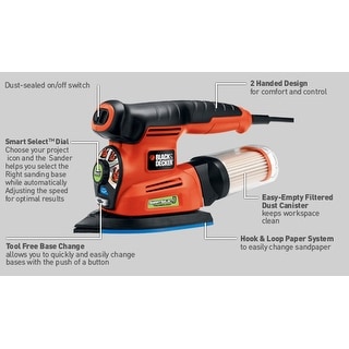 Black & Decker MS2000 Smart Select Complete Sander - 2.0 Amp - Bed Bath ...