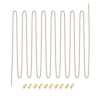 Pull Chain Extension Brass Beaded Chain 10 Feet with 10 Connectors ...