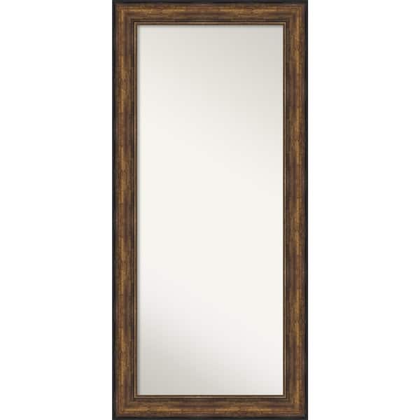 Non-Beveled Wood Full Length Floor Leaner Mirror - Ballroom Bronze ...