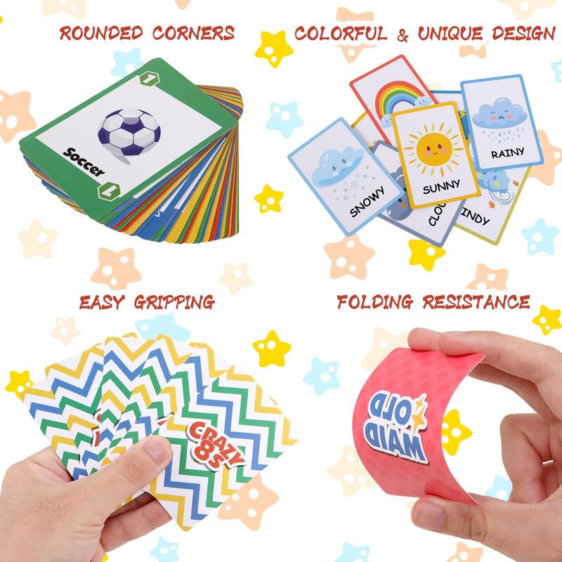 GSE 6-in-1 Classic Kids Card Games: Go Fish, Old Maid, Crazy 8's ...