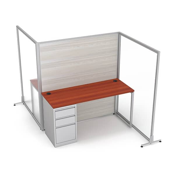 Modular 2-Person Office Cubicle Workstations with Storage 5 x 8 x 65"H ...