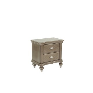 Modern 2-panel Cushion Bedside Table with 2 Storage Area Drawers ...