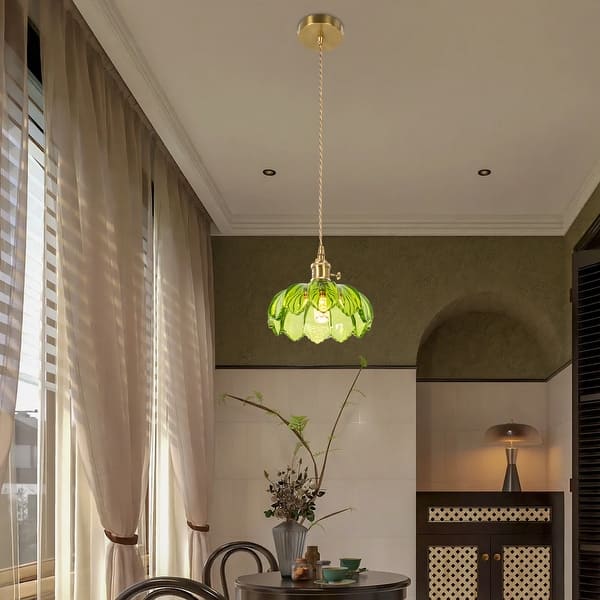dining room green ceiling