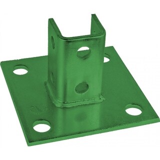 2 Pcs, 4 Hole Single Channel Post Base, for 1-5/8 in. Strut, Green ...