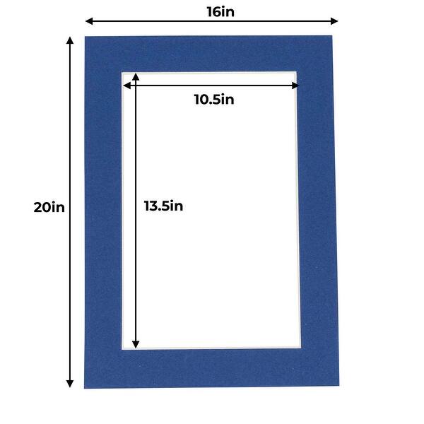 16x20 Mat for 11x14 Photo - Bottle Blue Matboard for Frames Measuring ...