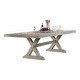 Banyon Grey Oak Dining Table with Trestle Base - Bed Bath & Beyond ...