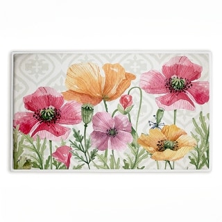 Stupell Poppy Place Flower Bath Mat Design By Kim Allen, 18"x30" - Bed ...