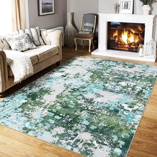 Area Rug 10x13 Machine Washable Rug Modern Abstract Rug - Bed Bath ...