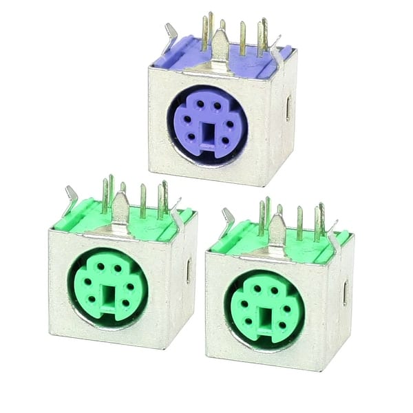 Unique Bargains 3 Pcs Replacement S-video 6 Pin Female PCB Mount Mini ...