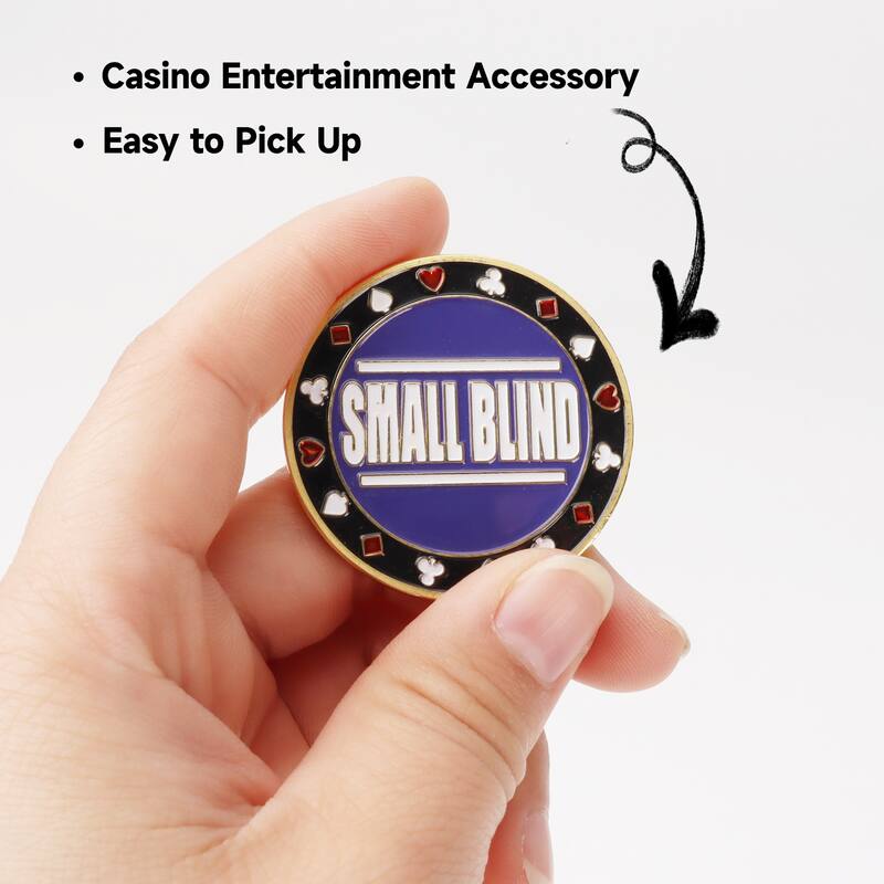 GSE™ Set of 3 Metal Small Blind, Big Blind, Dealer Puck Buttons. Texas ...