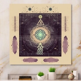 Designart "Sacred Invocation Vintage Mandala" Christianism Wall Art ...