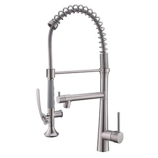 Kitchen Faucet with Pull Down Sprayer, Commercial Stainless Steel ...
