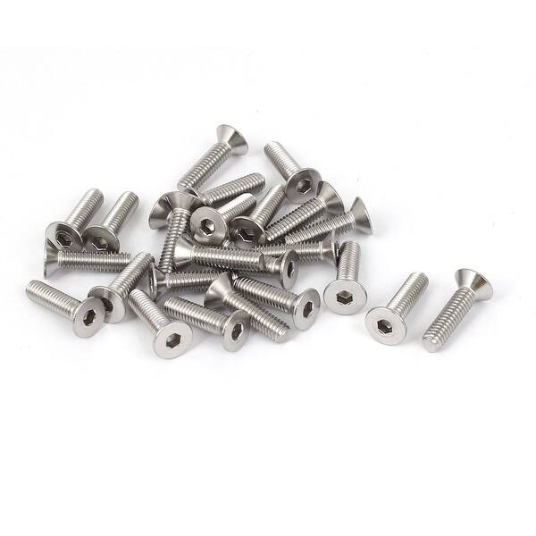 M4x16mm Stainless Steel Hex Socket Flat Head Countersunk Bolts Screw 25pcs - Bed Bath & Beyond ...