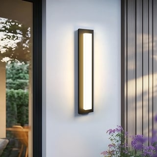 Aluminum LED Outdoor Wall Sconce Rectangle Wall Mounted Lights - Bed ...