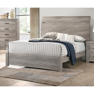 Wooden Bedroom 1pc Bed Bedframe Paper Laminate Furniture Simple Modern ...