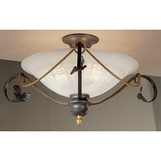 Classic Lighting 4101 Verona 3 Light 24" Wide Semi-Flush Ceiling ...