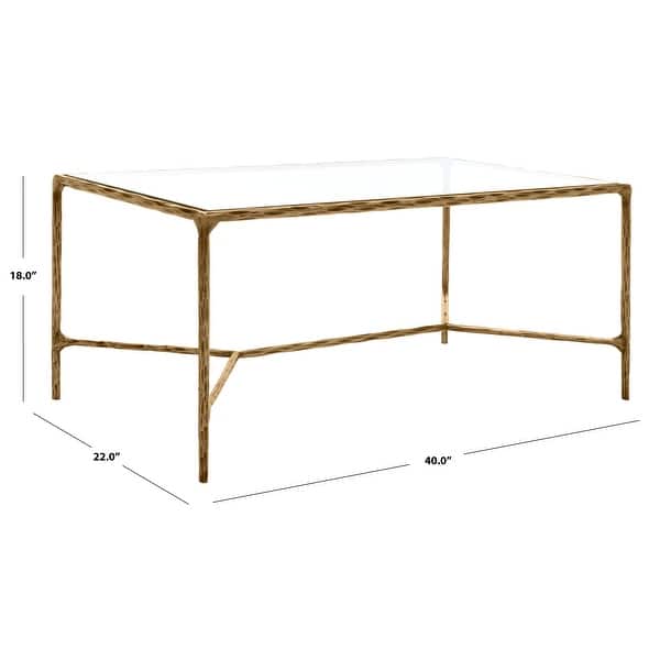 SAFAVIEH Couture Jessa Rectangle Metal Coffee Table - 40 "W x 22 "D x ...