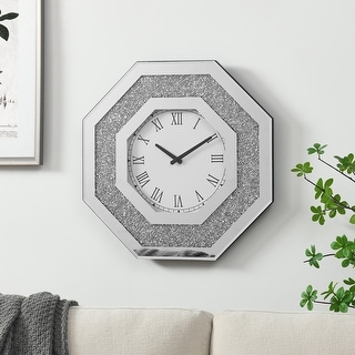 Octagonal Mirror Wall Clocks and Artificial Gemstone Wall Clocks - Bed ...