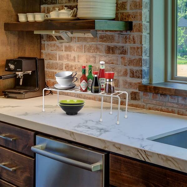 Expandable Storage Countertop Bowls Rack Kitchen Cabinet Organizer ...