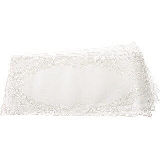 Violet Linen Vinyl Lace Embossed Floral, Set of 4, Decorative Place ...