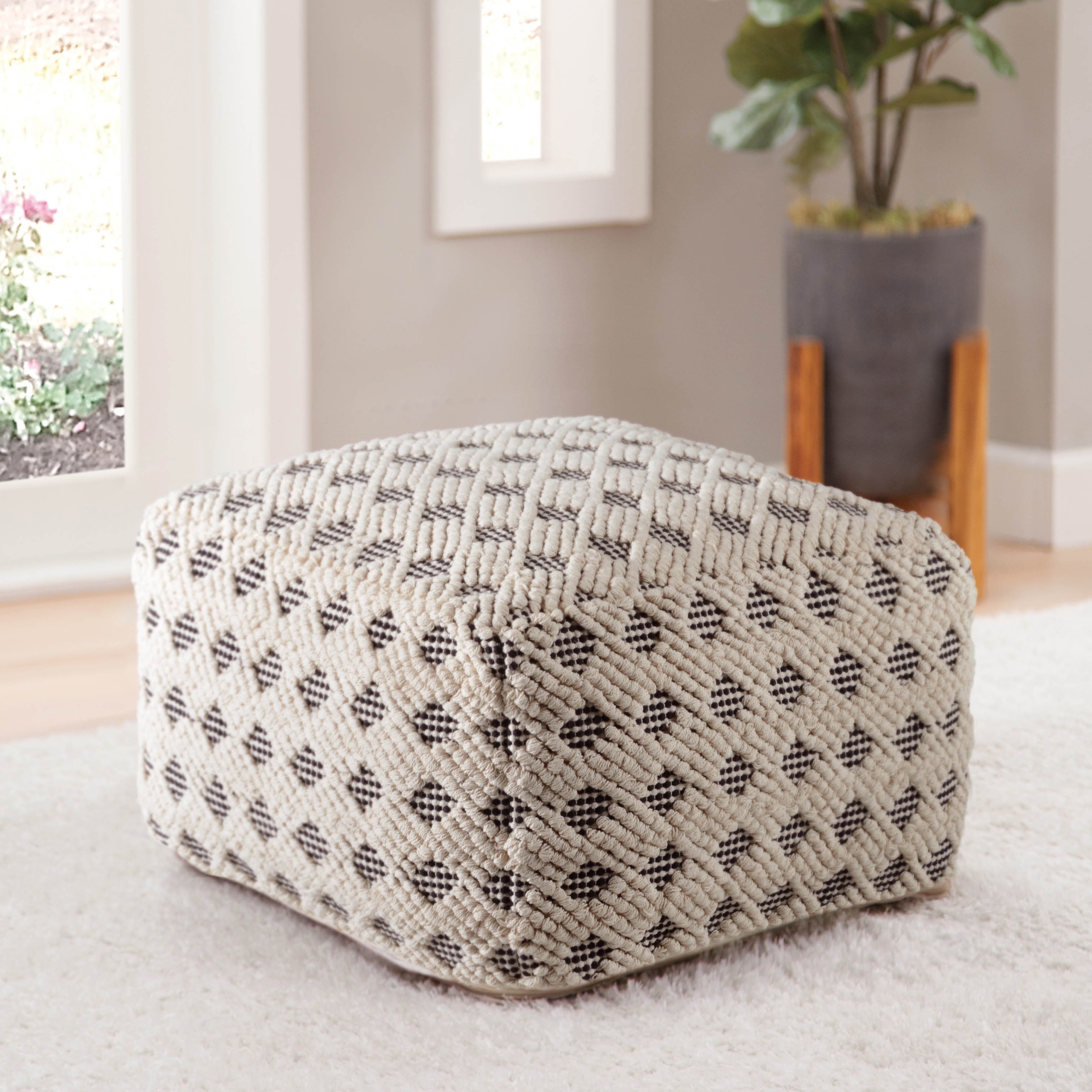 Natural Pattern Ottomans and Poufs - Bed Bath & Beyond