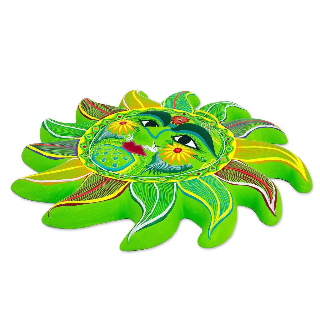 Handmade Fresh April Sun Ceramic Wall Adornment (Mexico) - Overstock ...