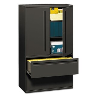 Brigade 700 Series Lateral File with Three-Shelf Enclosed Storage, 2 ...