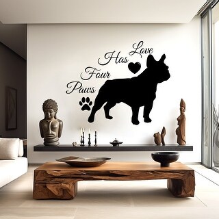 Love Has Four Paws Dog Wall Decor, Dog Wall Decals, Dog Wall Art - Bed ...
