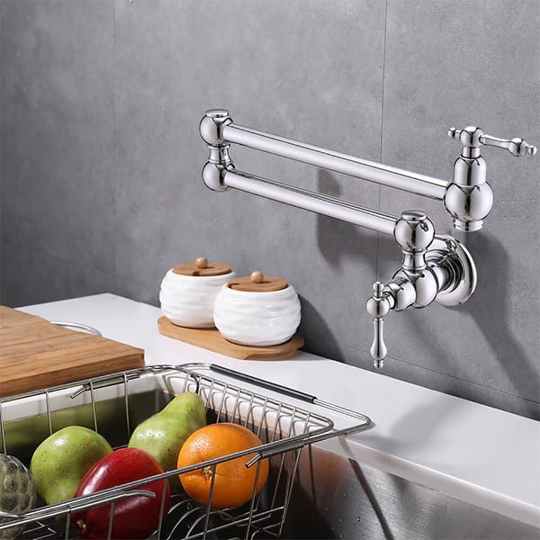 Vanityfair Pot Filler Wall Mount Kitchen Faucet Folding Stretchable Pot ...