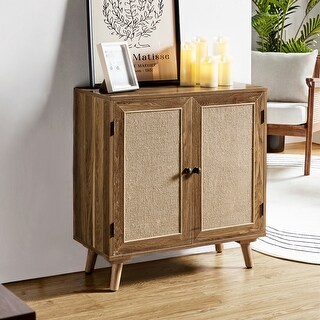 Salayar Contemporary linen 2-door Storage Cabinet with Adjustable Shelf ...