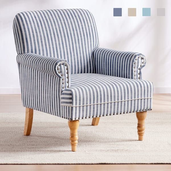 Upholstered Accent Sofa Linen Club Chair with Legs for Living Room ...