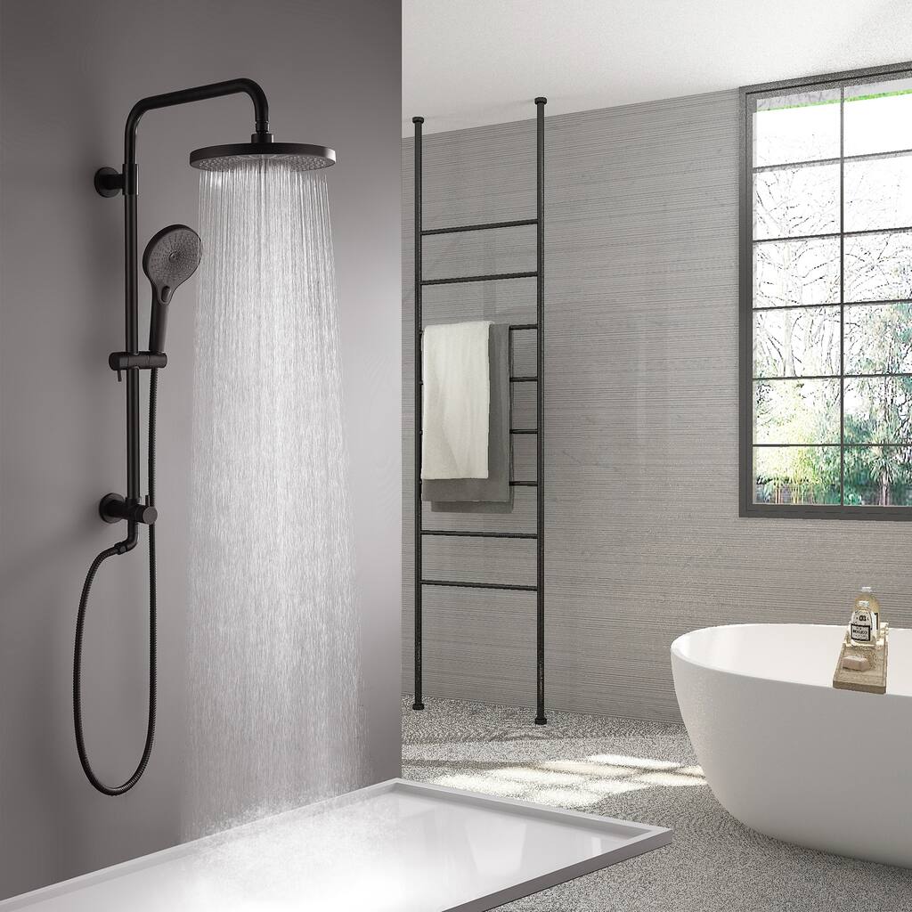 Modland Luxury Thermostatic 3-Way Complete Rain and Waterfall Shower ...