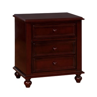 Wooden Night Stand With 3 Drawers, Dark Brown - Bed Bath & Beyond ...
