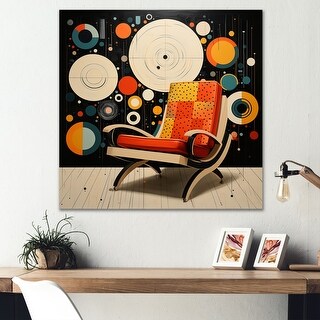 Designart "Colorful Mid Century Eames Elegance III" Mid-century Wall ...