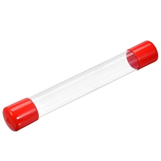 Clear Rigid Tube Plastic Tubing with Red Cap 26mmx28mm/1.02"x1.1", 1 ...