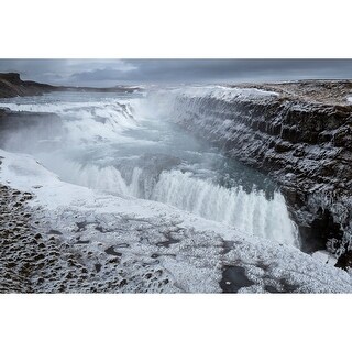 Gullfoss Waterfall (Golden Falls) Iceland Poster Print (36 X 12) - Bed ...