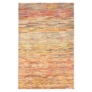 ECARPETGALLERY Hand-knotted Pak Finest Gabbeh Multi Color Wool Rug - 4 ...
