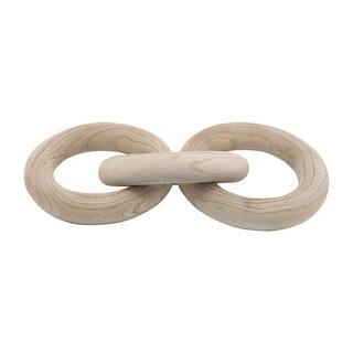 3-Wooden Chain Links Tabletop Decoration - 21.25" - Brown - Bed Bath ...