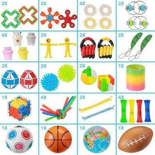 Fidget Toys Pack, 42 Pcs Fidget Toys Set Stress Relief Fidget Hand Toys ...