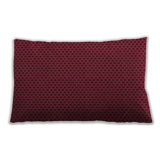 Ahgly Company Patterned Indoor-Outdoor Crimson Red Lumbar Throw Pillow ...