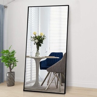 Full Length Mirror, 65" × 24" Standing Large Floor Body Mirror,Standing ...