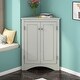 Grey Triangle Bathroom Floor Corner Cabinet Free-Standing Corner ...