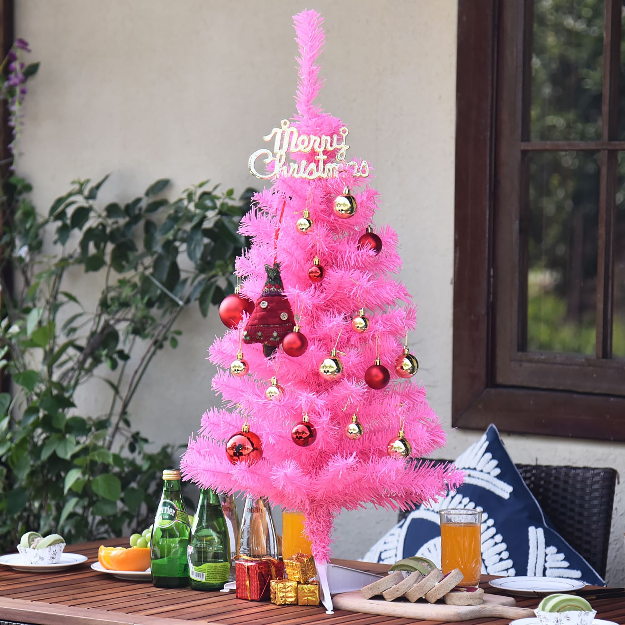 Small pink christmas tree store