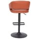 Modern Upholstered Adjustable Height Swivel Barstool with Footrest ...